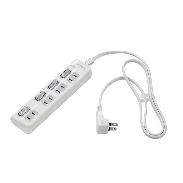 ELPA ELPA スイッチ付タップ LEDランプ 上挿し 4個口 1m WLS-LU41EB(W) : オールライト Yahoo!店 - 通販 - Yahoo!ショッピング