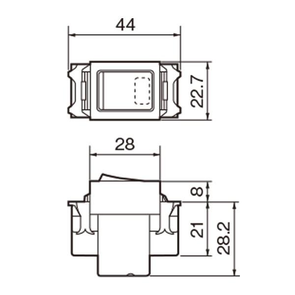 Panasonic パナソニック フルカラースイッチ 埋込パイロットスイッチC（3路） 低容量用 0.5A 300V ネーム付 ミルキーホワイト WN52422 : オールライト Yahoo ...