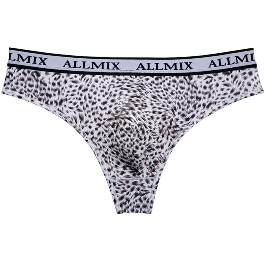 Tバック ビキニブリーフ 下着 メンズ ALLMIX アニマル柄 セクシー ストレッチ 通気性よい 立体感 ワイルド L ユキヒョウ : allmix - 通販 - Yahoo!ショッピング