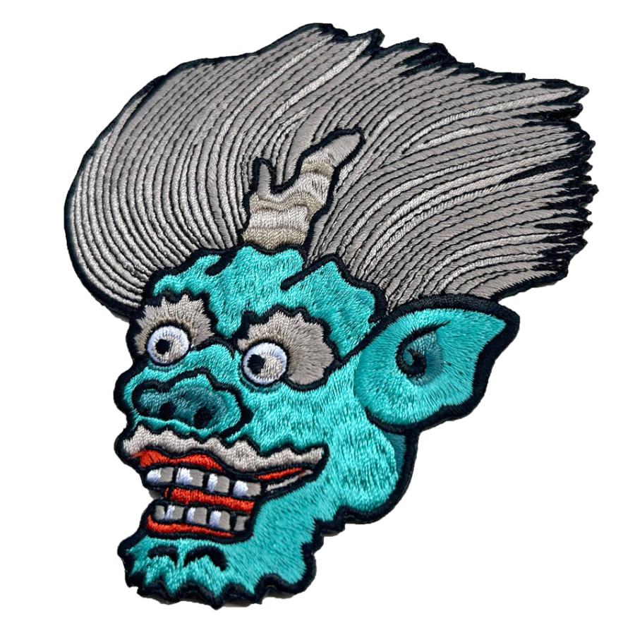 【AFO】FUUJIN HEAD WAPPEN 126mm x 110mm / 風神 ヘッド ワッペン【ゆうパケット配送対象商品 ...