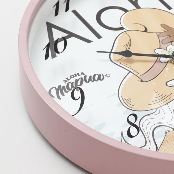ハワイ 時計 壁掛け時計 掛け時計 ALOHA MAPUA アロハマプア ハワイアン インテリア 雑貨 ビーチ マリン サーフィン 丸型 円型 ...