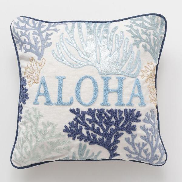 Kahiko ハワイアン クッションカバー 45×45cm ハワイ インテリア 雑貨 海 ビーチ 南国 リゾート マリン コーラル サンゴ 珊瑚 hawaii : ALOHA Diaries ...