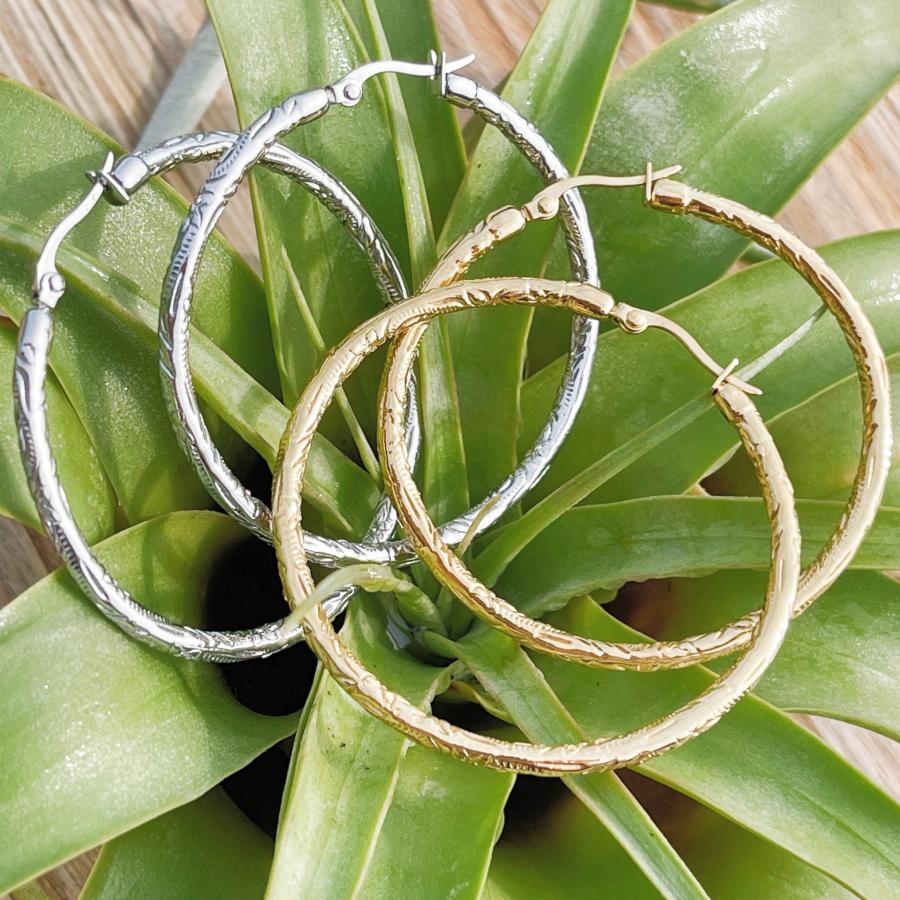 ピアス ハワイアンジュエリー ステンレス ギフト プレゼント ペア フープピアス : ALOHA GLASS - 通販 - Yahoo!ショッピング