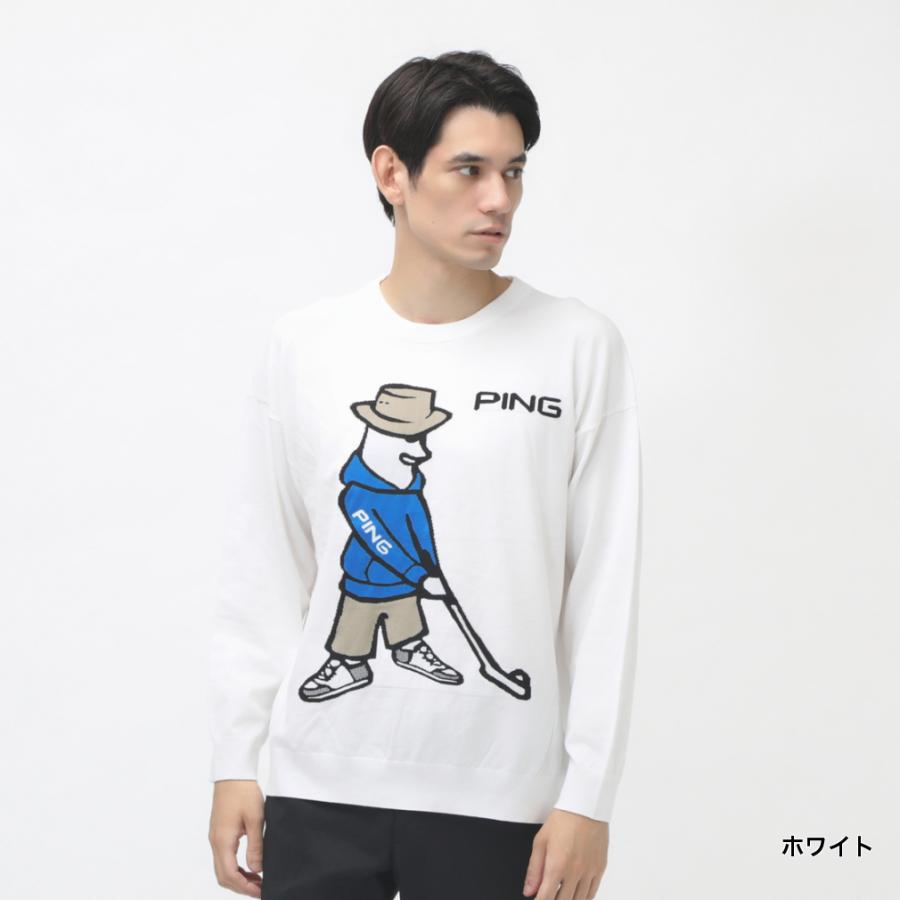 PING ピン ゴルフウェア 長袖セーター 秋 冬 24FW Mr. クルー PING ピン ゴルフウェア 長袖セーター 秋 冬 24FW Mr. クルー