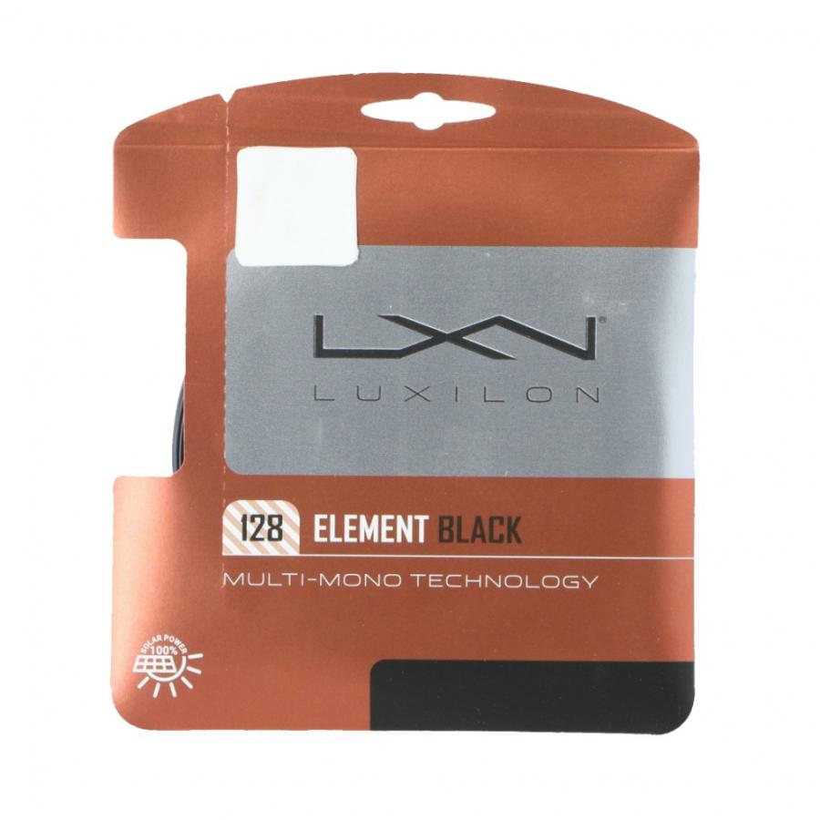 LUXILON ルキシロン ELEMENT 128 BK エレメント ブラック WRZ990410 硬式テニス ストリング : アルペン ...