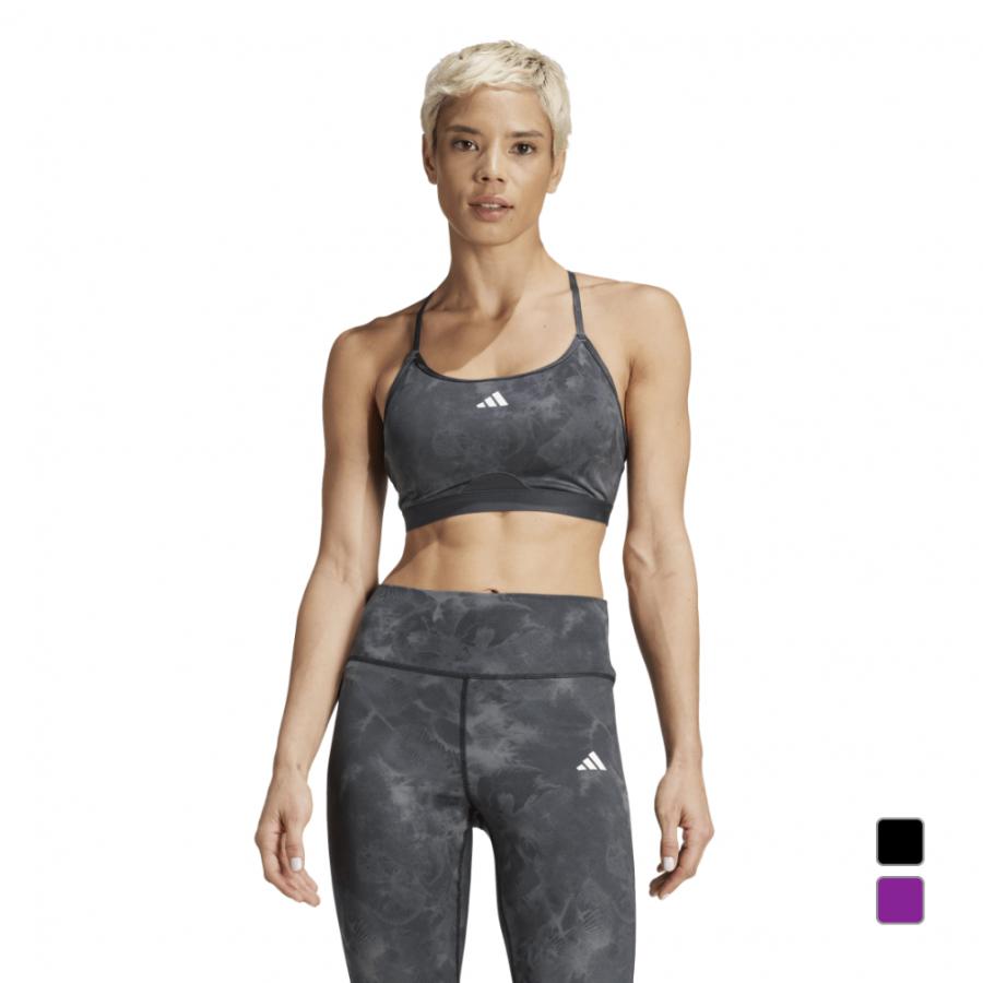 adidas（アディダス） レディース スポーツブラ Aeroreactトレーニングエッセンシャルズ ライトサポート タイダイ フラワー ...