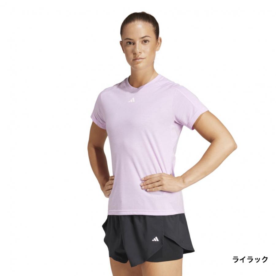 adidas アディダス レディース 半袖 Tシャツ AEROREADY トレイン エッセンシャルズ ミニマル ロゴ クルーネック NEN26 ...