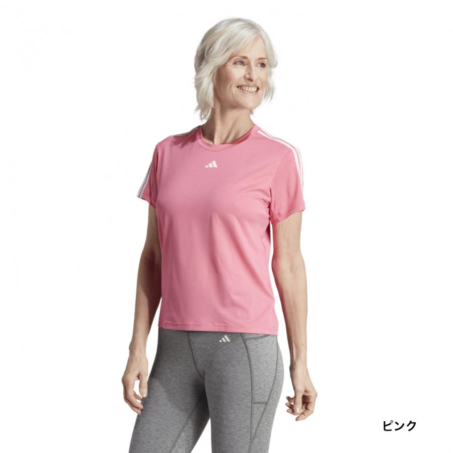 adidas アディダス レディース AEROREADY トレイン エッセンシャルズ スリーストライプス 半袖 Tシャツ BUT04 ...