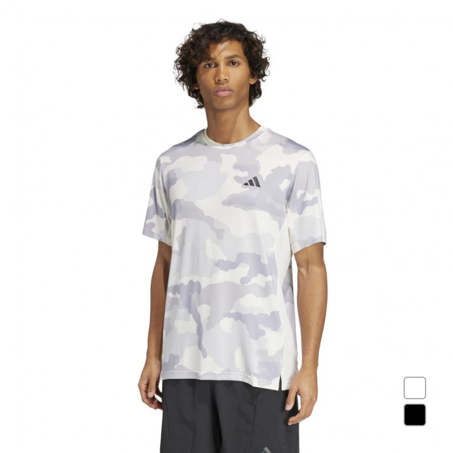 adidas アディダス メンズ 半袖 Tシャツ トレイン エッセンシャルズ カモ総柄プリント 半袖Tシャツ JUA04 IW8492 ...