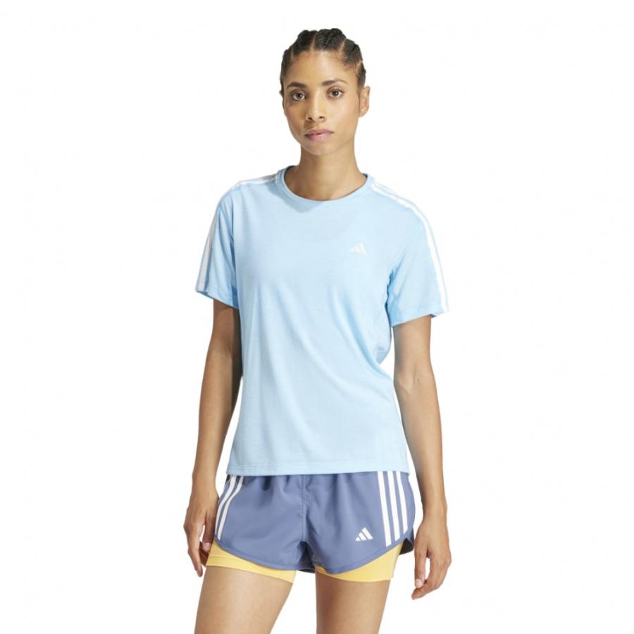 adidas（アディダス） レディス 陸上/ランニング 半袖Tシャツ オウン ザ ラン スリーストライプス 半袖Tシャツ IK5020 ...