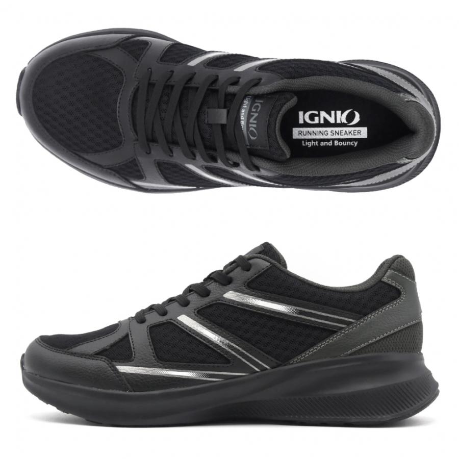イグニオ ランニングスニーカーBK IGC1043BK スニーカー ： ブラック IGNIO : 4050025633 : アルペングループヤフー店 - 通販 - Yahoo!ショッピング