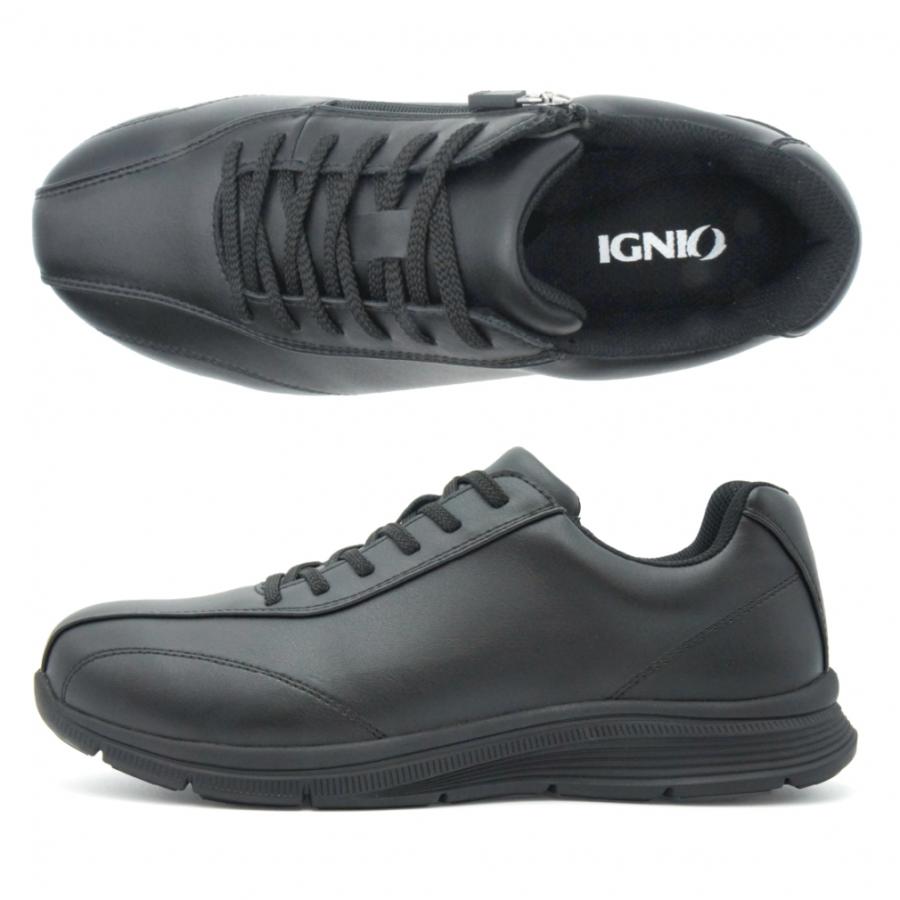 IGNIO イグニオ 軽量ウォーキングZIP BK IGW1502ZIP メンズ ウォーキングシューズ スニーカー ： ブラック : アルペングループヤフー店 - 通販 - Yahoo!ショッピング