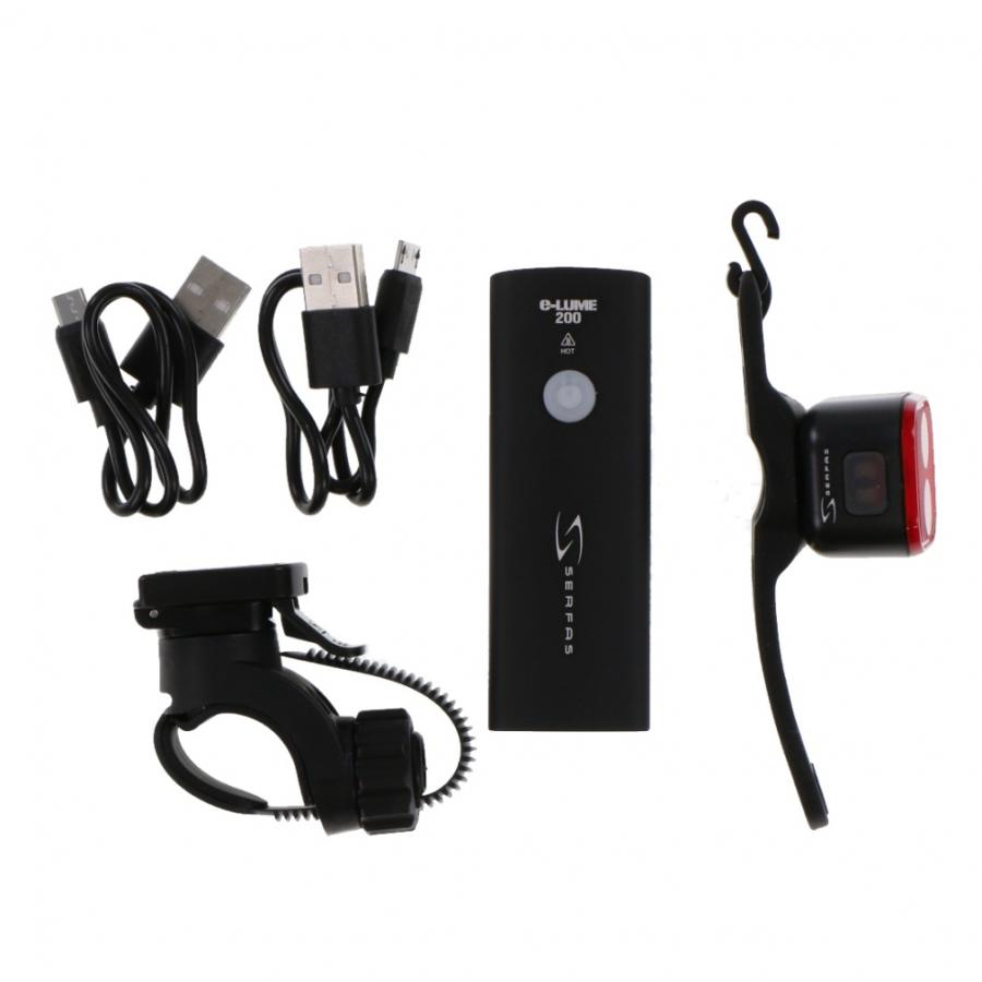 サーファス サーファスコンボ ESC-200 USL-200＋UTL-2 フロント＋リアセット 029313 0000 バイシクル ライト : ブラック SERFAS :4535453003 ...