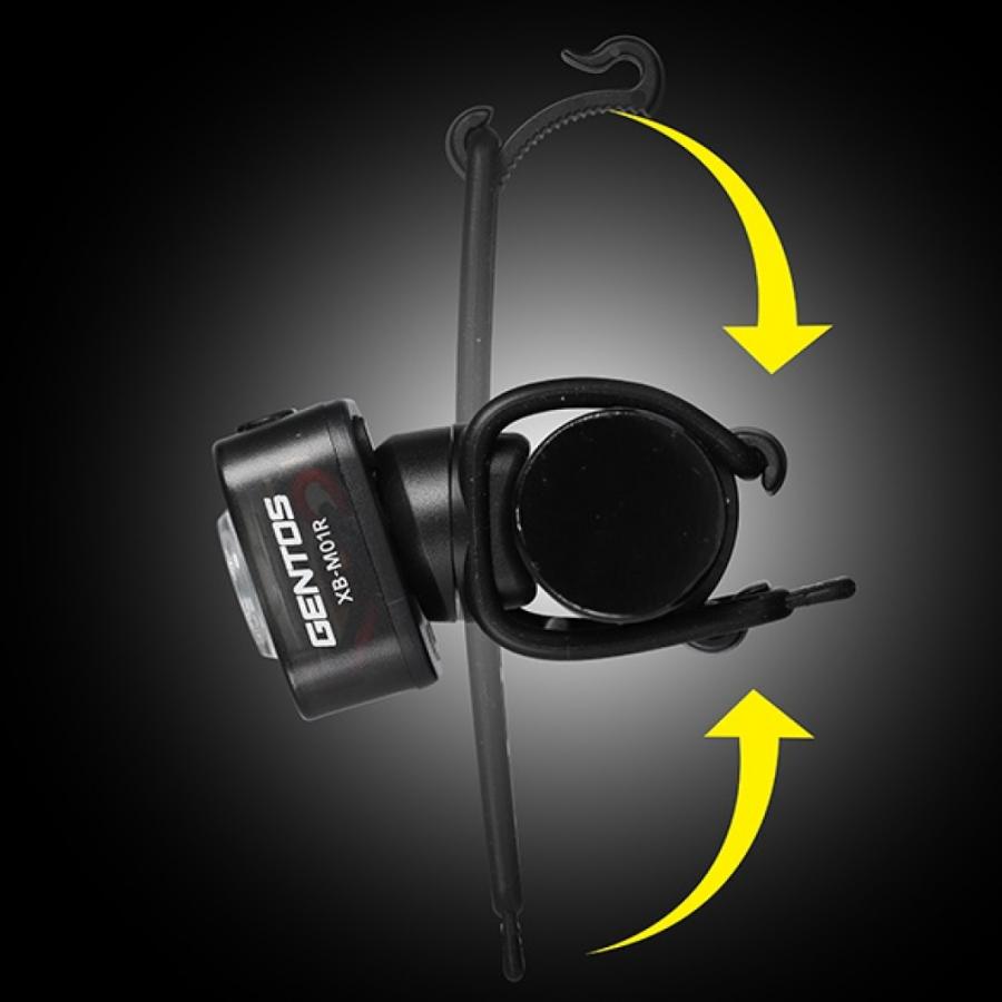 ジェントス バイクライト XB-M01R バイシクル ライト : ブラック GENTOS : アルペングループヤフー店 - 通販 - Yahoo!ショッピング