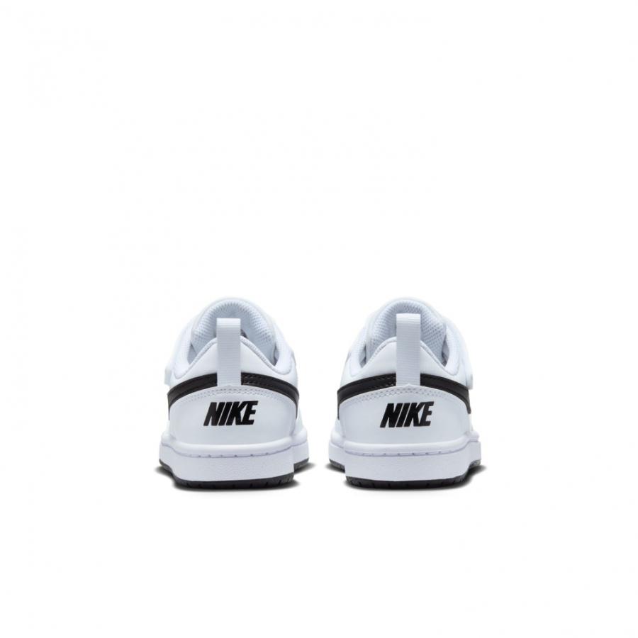 NIKE（ナイキ） コート ボロー LOW リクラフト PS DV5457-104 ジュニア キッズ 子供 スニーカー ： ホワイト×ブラック ...