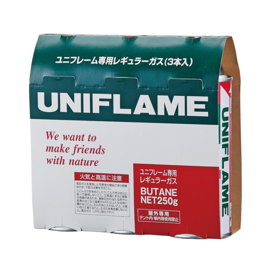 UNIFLAME ユニフレーム レギュラーガス 3本 650028 キャンプ 燃料/電池 : アルペングループヤフー店 - 通販 - Yahoo!ショッピング