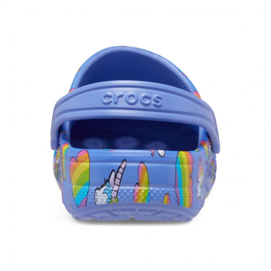 crocs クロックス キッズ バヤ プリンテッド クロッグ 207657-4RV ジュニア 子供 クロッグサンダル : ブルーバイオレット ...