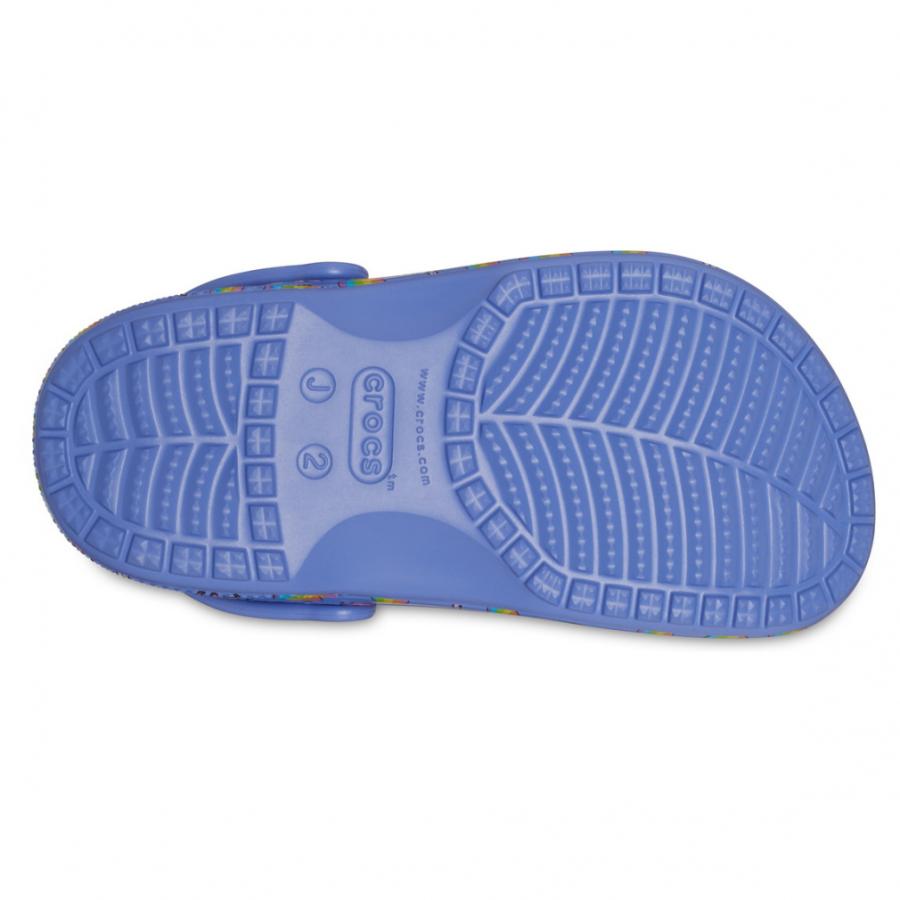 crocs クロックス キッズ バヤ プリンテッド クロッグ 207657-4RV ジュニア 子供 クロッグサンダル : ブルーバイオレット ...