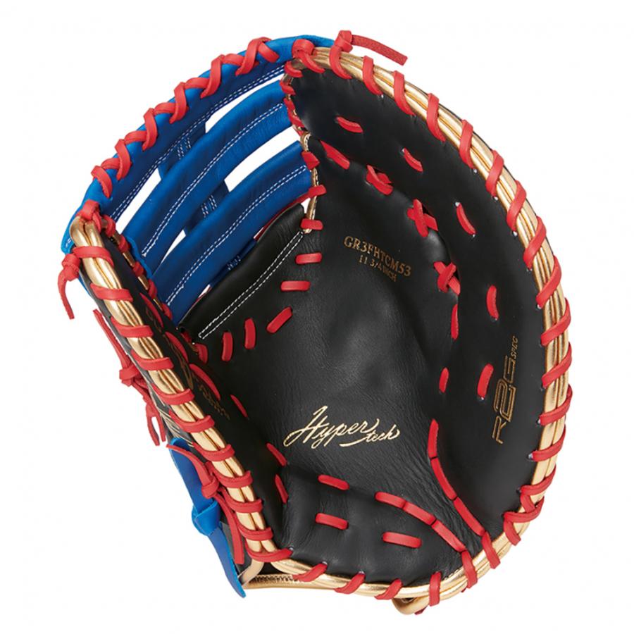 ローリングス ファーストミット HYPER TECH COLOR SYNC ハイパーテックカラーシンク GR3FHTCM53-B/RY 軟式用 野球 ファースト用ミット Rawlings ...