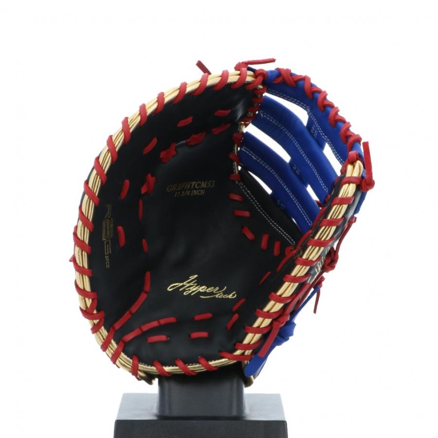 ローリングス ファーストミット HYPER TECH COLOR SYNC ハイパーテックカラーシンク GR3FHTCM53-B/RY-RH 軟式用 野球 ファースト用ミット Rawlings ...