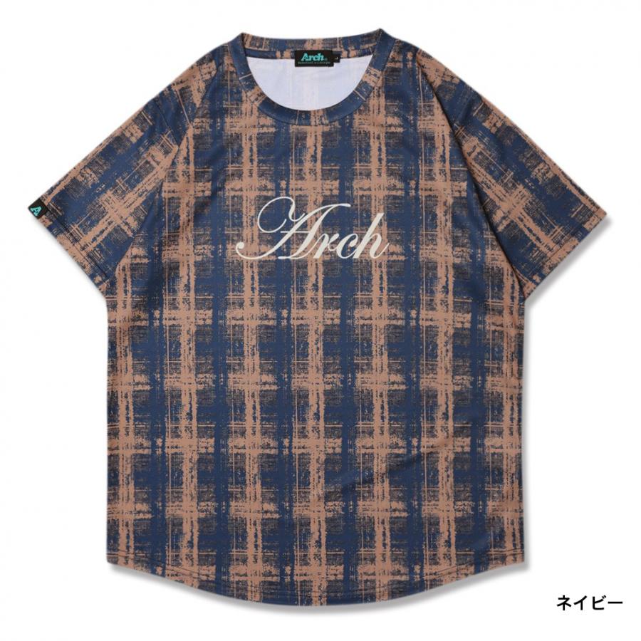 アーチ メンズ レディス バスケットボール 半袖Tシャツ cursive logo plaid tee DRY T124 Arch : アルペングループヤフー店 - 通販 - Yahoo!ショッピング