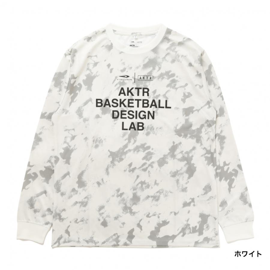 ティゴラ アクター メンズ レディス バスケットボール 長袖Tシャツ TIGORA×AKTR 総柄LOGOプリント 長袖Tシャツ TRAK ...