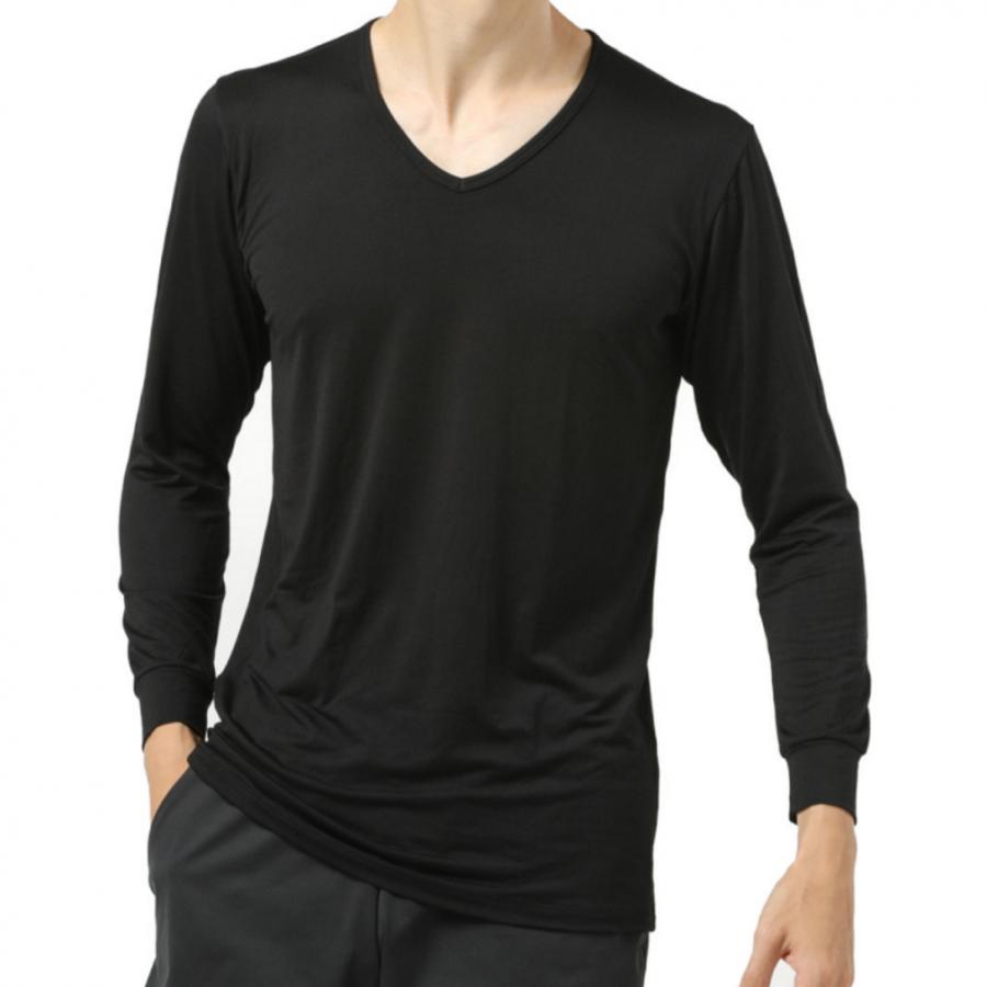 IGNIO イグニオ iHEAT アイヒート 吸湿発熱 メンズ 長袖インナーシャツ 軽量 M Vネック長袖インナー IG-9C17032TL ： ブラック : アルペングループヤフー店 ...