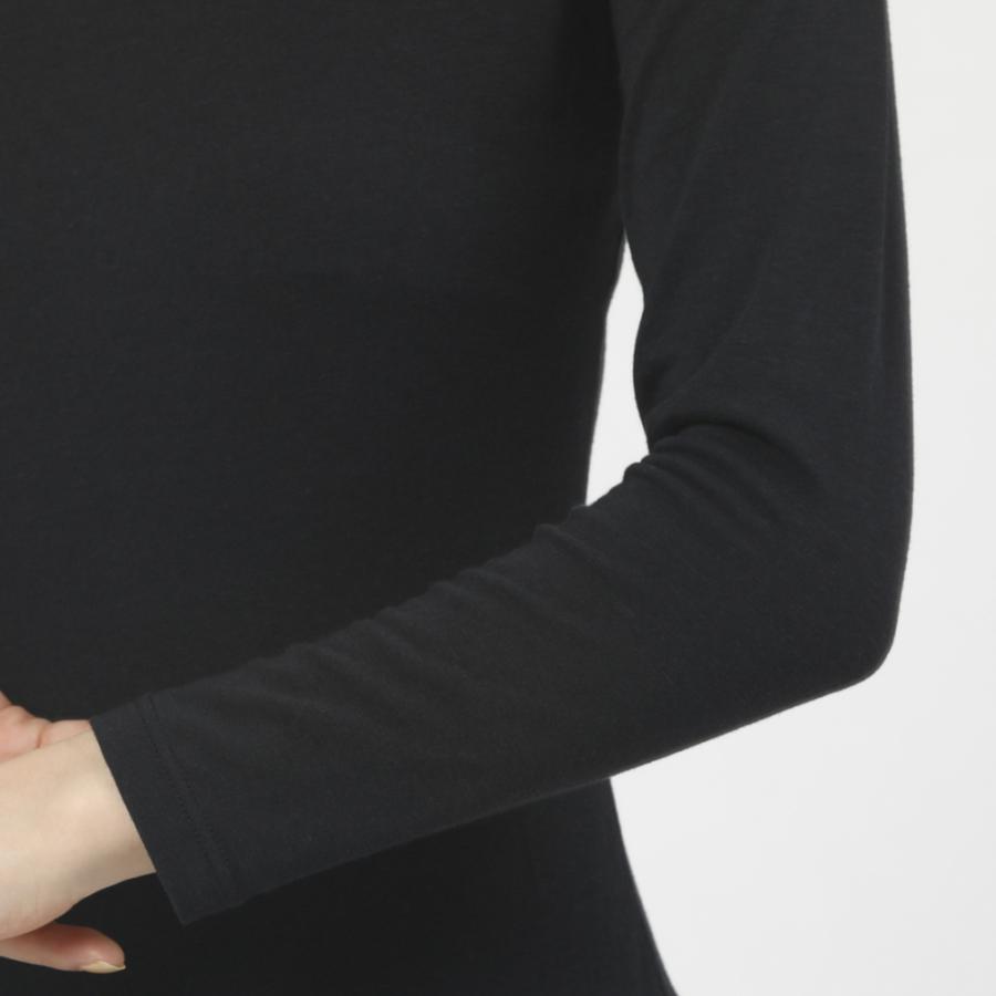 IGNIO イグニオ iHEAT アイヒート 吸湿発熱 レディース 長袖インナーシャツ L コットンUネック 長袖インナー IG-9C27302TL ： ブラック : アルペングループヤフー店 ...