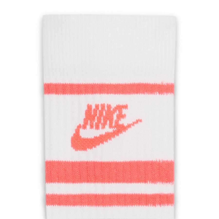 NIKE（ナイキ） ソックス 靴下 NSW エブリデイ エッセンシャル クルー ソックス DX5089 100 ： ホワイト×コーラル ...