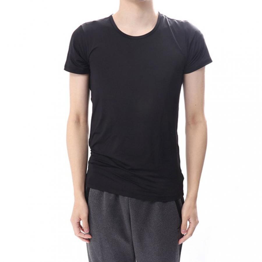 IGNIO（イグニオ） iCOOL アイクール 涼感ウェア メンズ 半袖 インナーシャツ インナークルーネック 半袖 T IG-9C13013UT ： ブラック : アルペングループヤフー店 ...