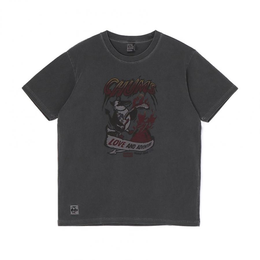 CHUMS 2025春夏 チャムス メンズ アウトドア 半袖Tシャツ 70 Metal Band T-Shirt CH01-2533 K001 : ブラック : アルペングループヤフー店 ...