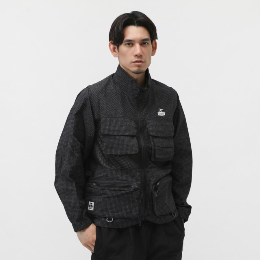 CHUMS 2025春夏 チャムス メンズ アウトドア ジャケット ベスト Anti-Bug Convertible Jacket CH04-1452 K001 : ブラック : アルペン ...