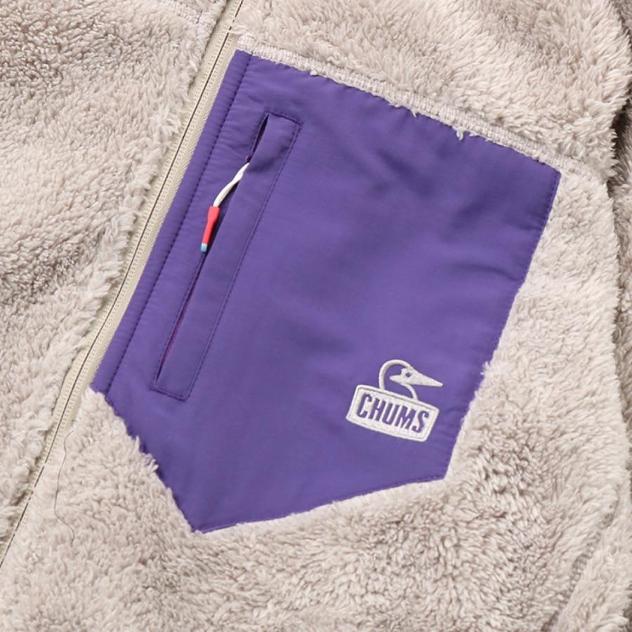 CHUMS チャムス メンズ アウトドアジャケット Bonding Fleece Jacket CH04-1386 G059 : ライトグレー ...