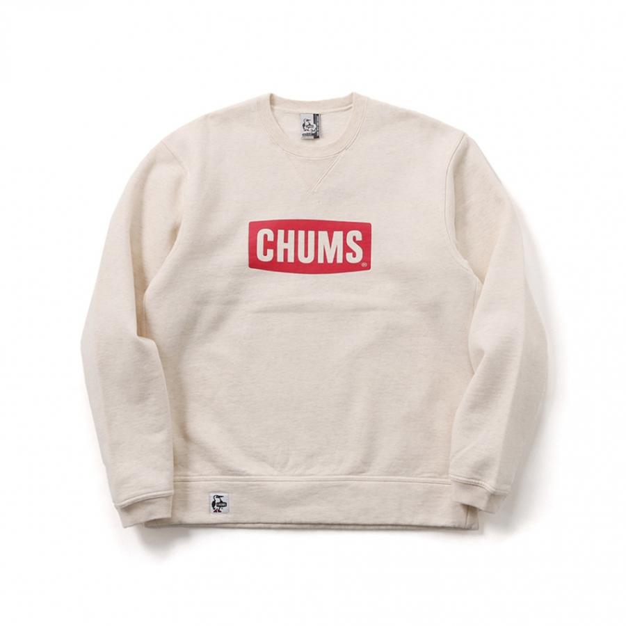 CHUMS（チャムス） メンズ アウトドア スウェット トレーナー チャムスロゴクルートップ CH00-1416 W096 : クリーム ...
