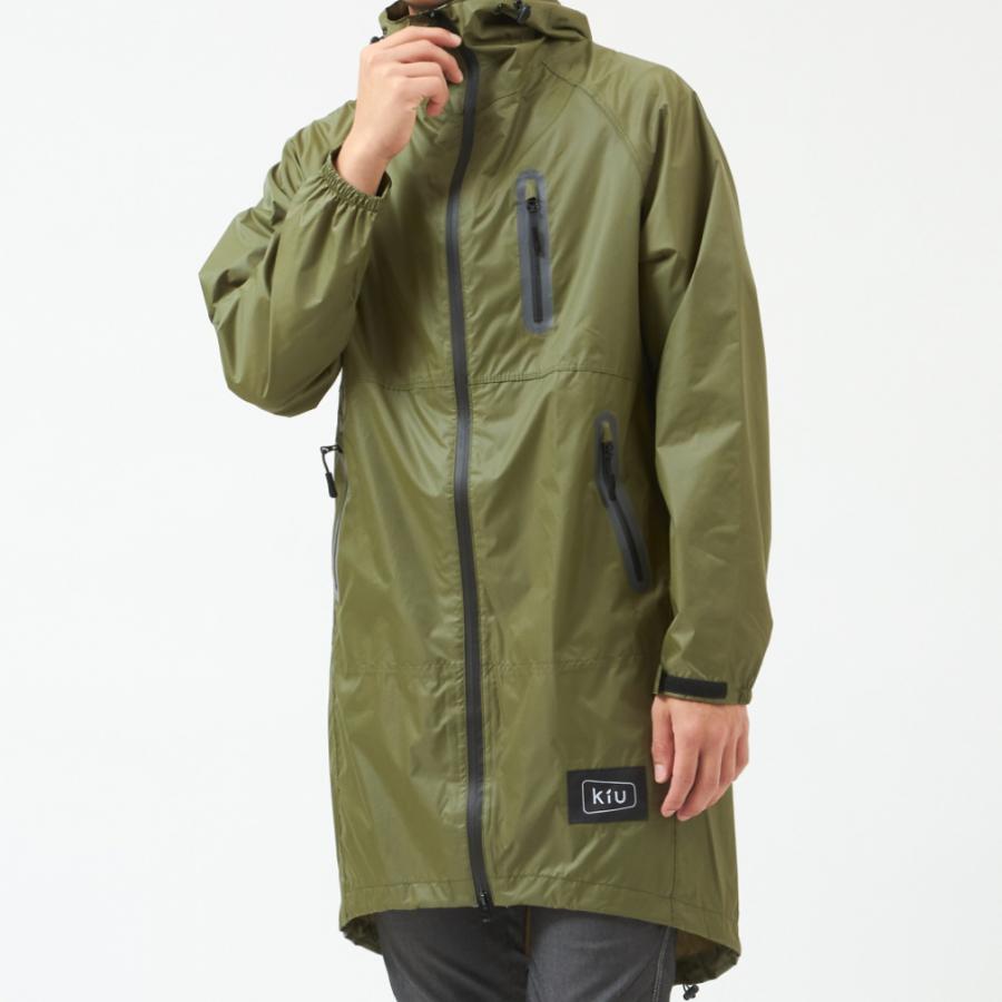 KiU キウ アウトドア レインウェア レインジップアップ K116-906 : カーキ : アルペングループヤフー店 - 通販 - Yahoo!ショッピング