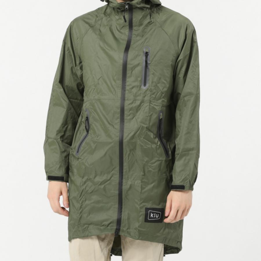 キウ アウトドア レインウェア レインジップアップ K116-906 : カーキ KiU : 9236670133 : アルペングループヤフー店 - 通販 - Yahoo!ショッピング