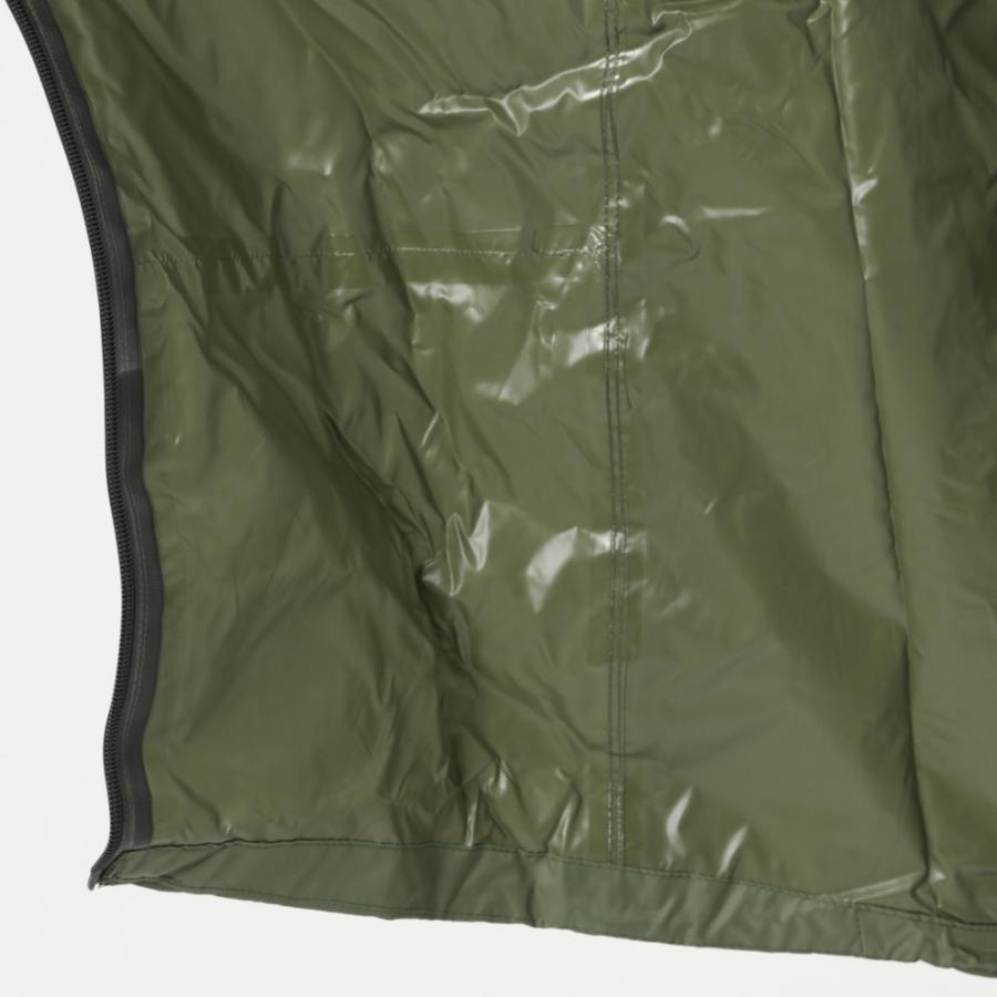 キウ アウトドア レインウェア レインジップアップ K116-906 : カーキ KiU : 9236670133 : アルペングループヤフー店 - 通販 - Yahoo!ショッピング