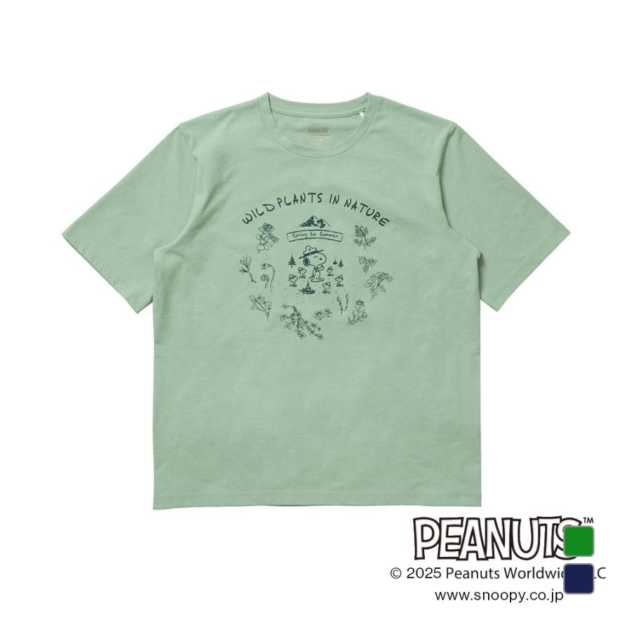 PEANUTS ティゴラ レディース アウトドア 半袖Tシャツ グラフィック半袖T 野草 スヌーピー TRPN-9D2265TS TIGORA ...