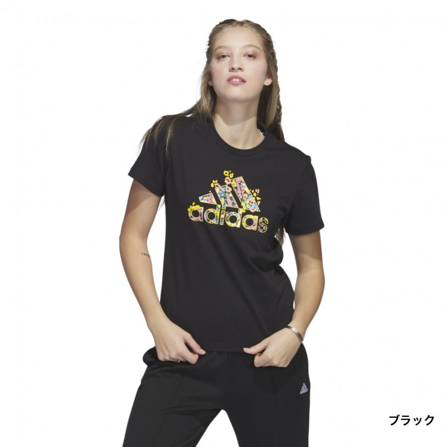 アディダス レディース 半袖 Tシャツ フローラル バッジ オブ スポーツ グラフィック 半袖 Tシャツ ETM35 H52232 ...