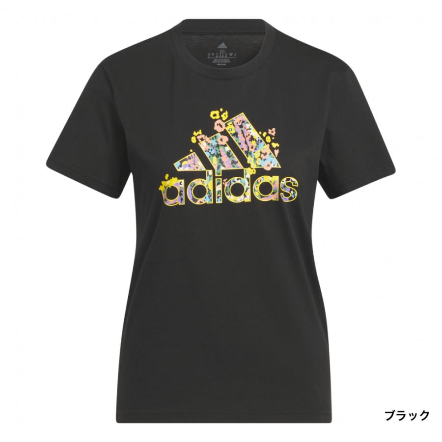 adidas（アディダス） レディース 半袖 Tシャツ フローラル バッジ オブ スポーツ グラフィック半袖Tシャツ ETM35 H52232 ...