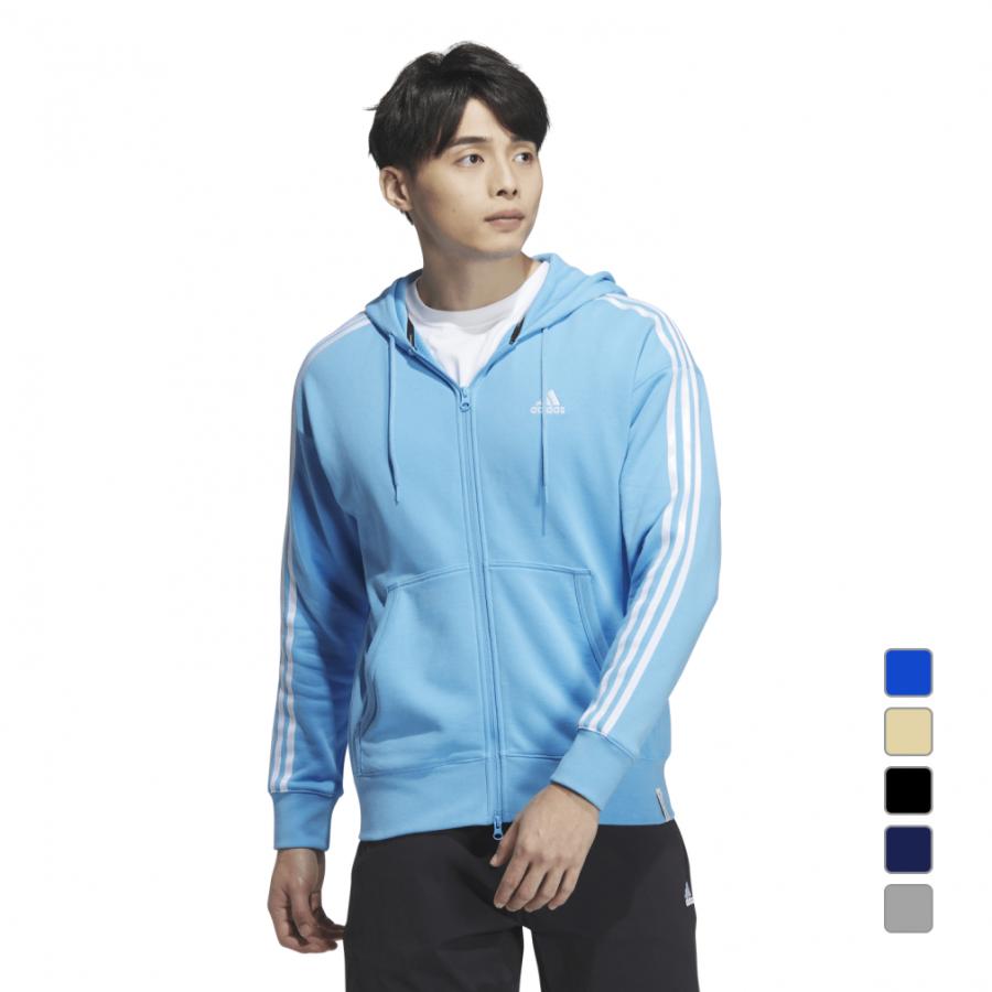 adidas アディダス メンズ エッセンシャルズ プラス ルーズフィットスリーストライプス フレンチテリー パーカー KWF02 ...