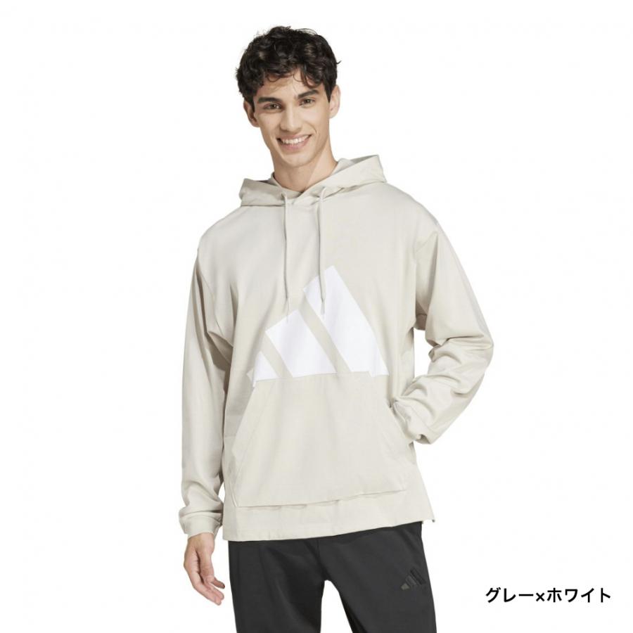 adidas アディダス メンズ スウェット パーカー エッセンシャルズ ビッグロゴ シングルジャージーパーカー KTF16 JE8919 ...