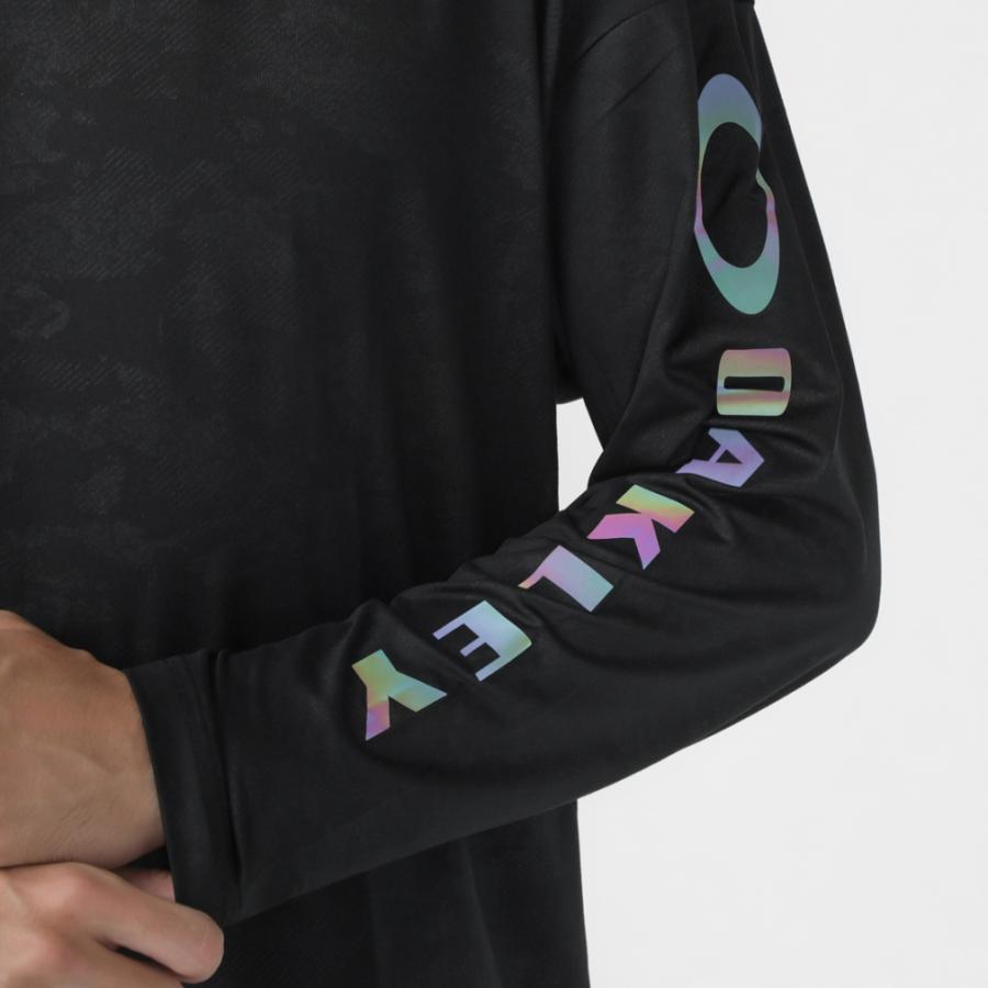 OAKLEY オークリー メンズ 長袖 機能 Tシャツ ENHANCE QD LS TEE SLV EVO 3.7 FOA406982 090 スポーツウェア ： ブラック×シルバー ...