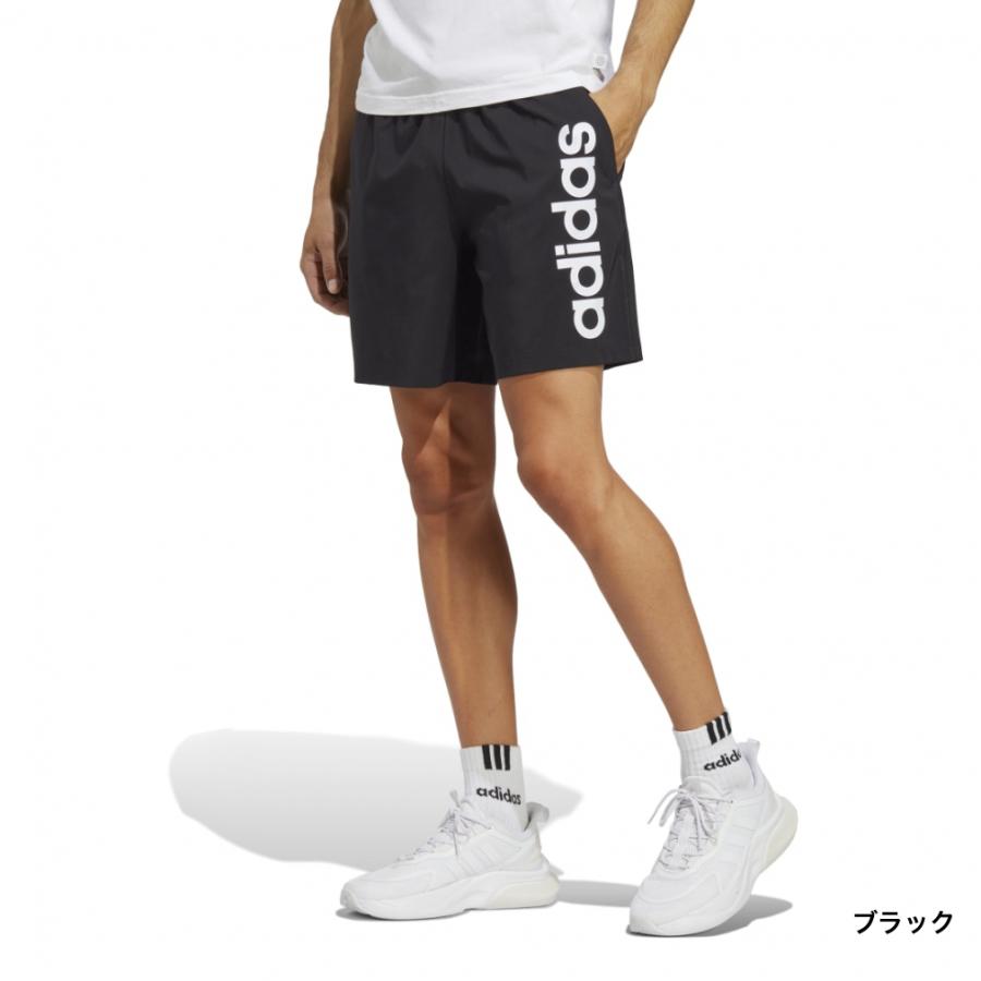 adidas アディダス メンズ クロスハーフパンツ AEROREADY エッセンシャルズ チェルシー リニアロゴ ショーツ ECQ38 ...