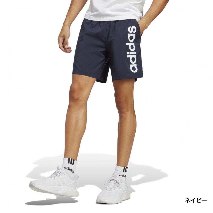 アディダス メンズ クロスハーフパンツ AEROREADY エッセンシャルズ チェルシー リニアロゴ ショーツ ECQ38 IC9442 ...