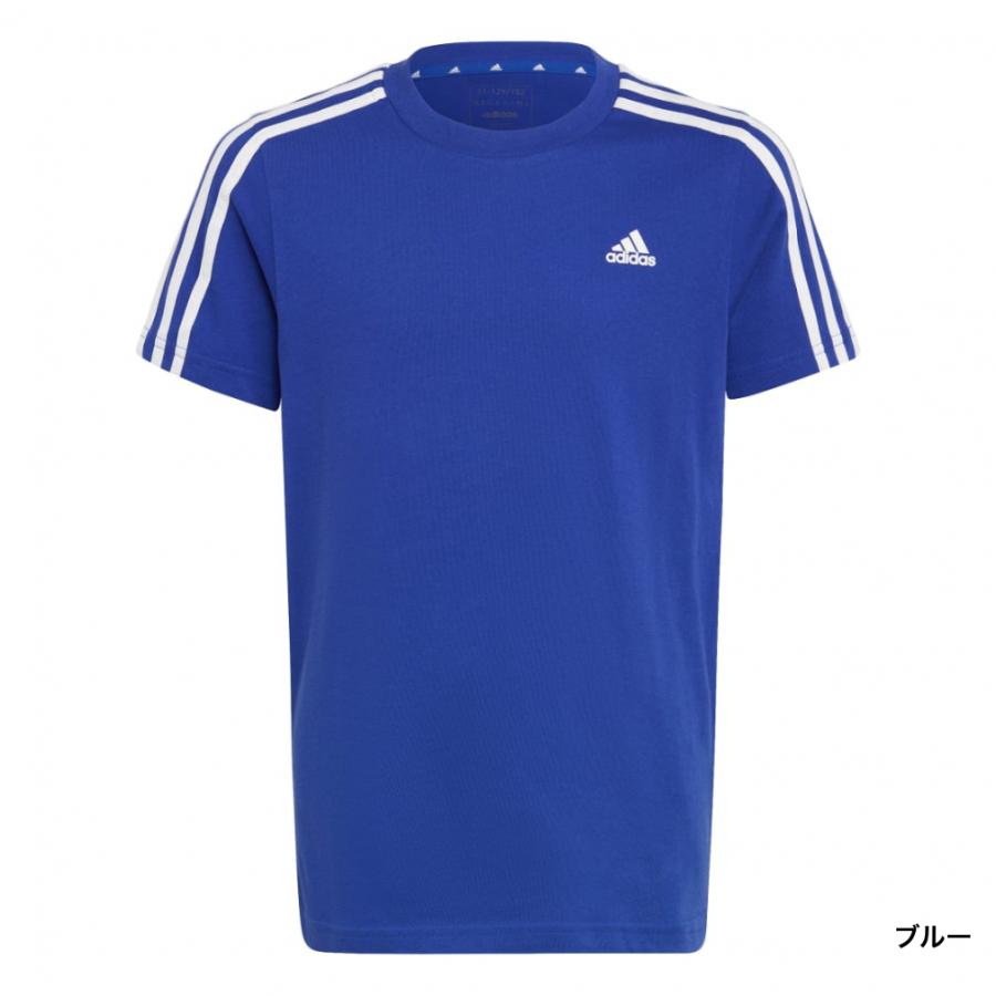 adidas アディダス ジュニア キッズ 子供 エッセンシャルズ スリーストライプス コットン 半袖 Tシャツ ECN59 IC0604 ...