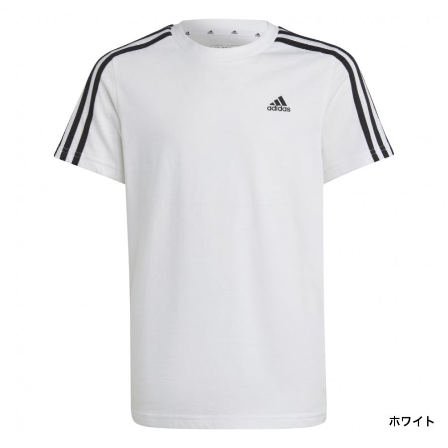 adidas アディダス ジュニア キッズ 子供 エッセンシャルズ スリーストライプス コットン 半袖 Tシャツ ECN59 IC0604 ...