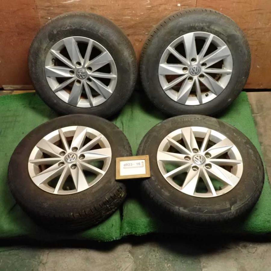 平成26年 フォルクスワーゲン VW ゴルフ ? 7 5HB AUCJZ 純正 アルミホイール タイヤ 4本セット PIRELLI 23年製 ...