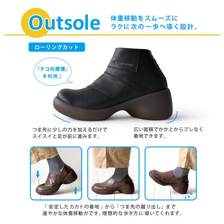 Regetta Canoe リゲッタカヌー RegettaCanoe CJBK-905 ブロックヒールタイプ 切り返しデザイン ショートブーツ ...