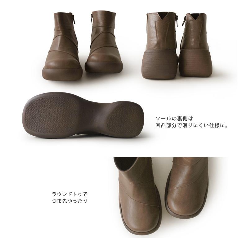 Regetta Canoe リゲッタカヌー RegettaCanoe CJBK-905 ブロックヒールタイプ 切り返しデザイン ショートブーツ ...